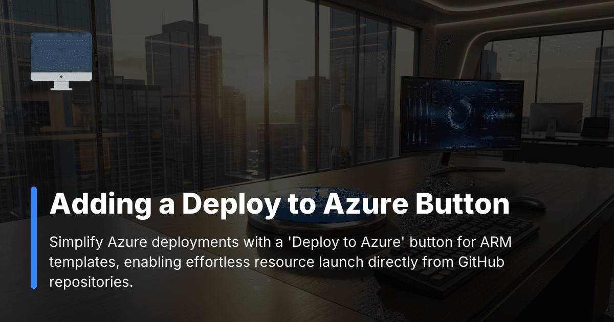 Adding a Deploy to Azure Button